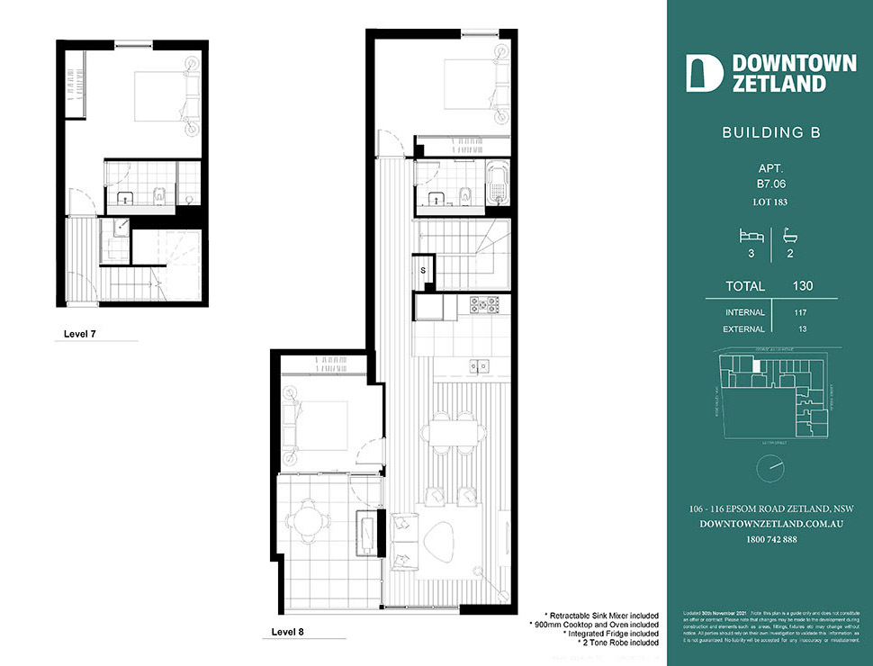 Lot 183 Unit B 7 06, 106-116 Epsom Road, Zetland, NSW, 2017